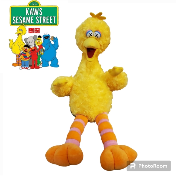 Uniqlo x KAWS | Toys | Kaws X Sesame Street Uniqlo Big Bird Plush Toy ...